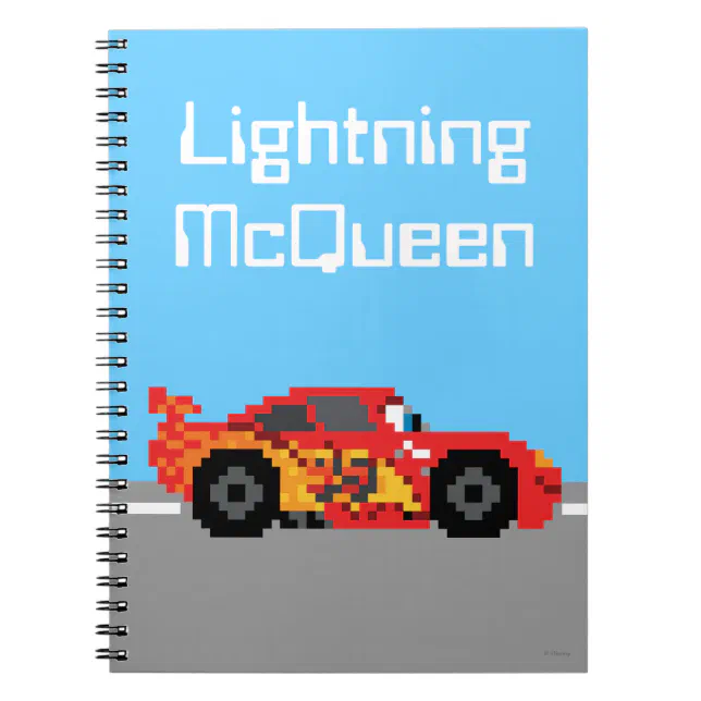 8-Bit Lightning McQueen Notebook | Zazzle