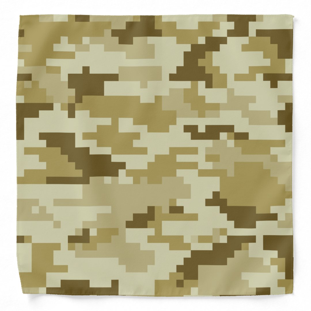 8 Bit Pixel Digital Desert Camouflage / Camo Bandana | Zazzle