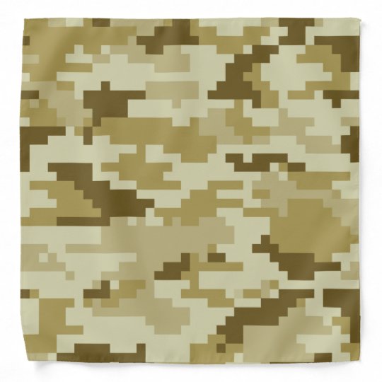 8 Bit Pixel Digital Desert Camouflage / Camo Bandana | Zazzle.com
