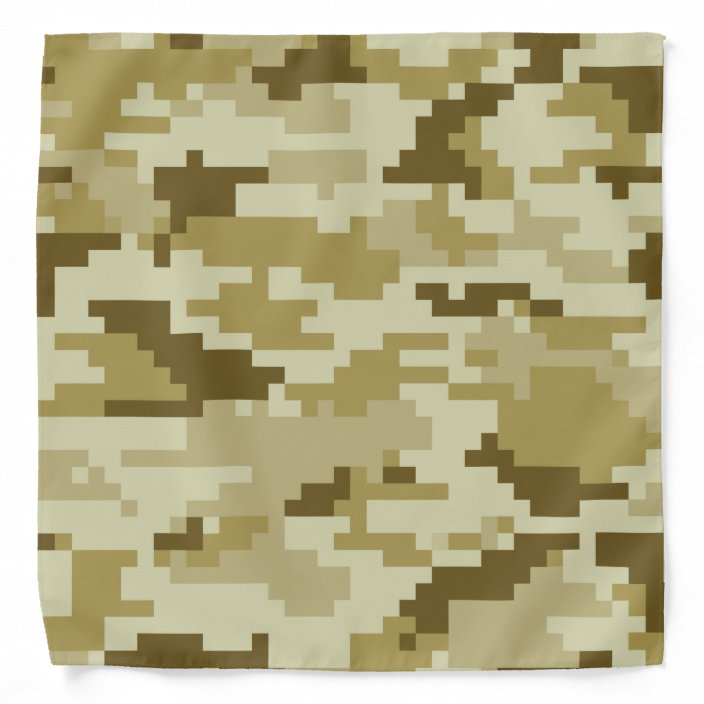 8 Bit Pixel Digital Desert Camouflage / Camo Bandana | Zazzle.com