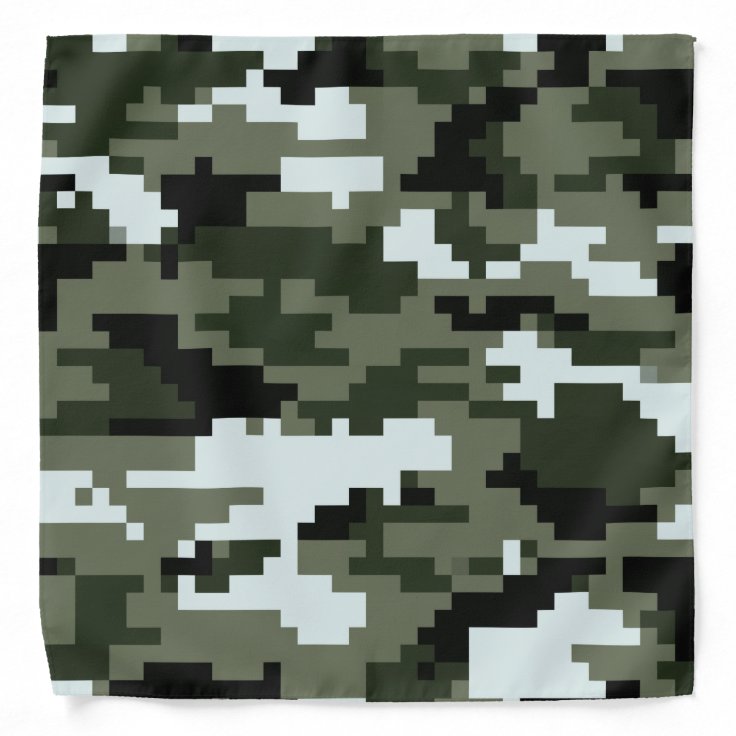 8 Bit Pixel Digital Urban Camouflage / Camo Bandana | Zazzle
