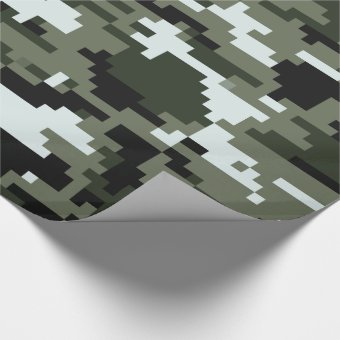 8 Bit Pixel Digital Urban Camouflage / Camo Wrapping Paper | Zazzle