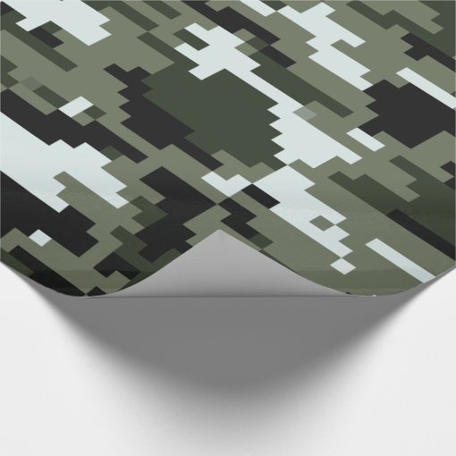 8 Bit Pixel Digital Urban Camouflage / Camo Wrapping Paper | Zazzle