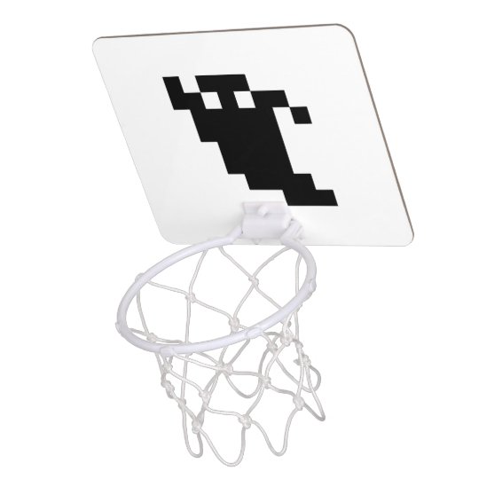 8 Bit Pixel Ghost Shadow Mini Basketball Hoop | Zazzle.com