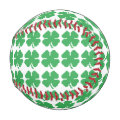 8 Bit Pixel Lucky Four Leaf Clover Baseball | Zazzle