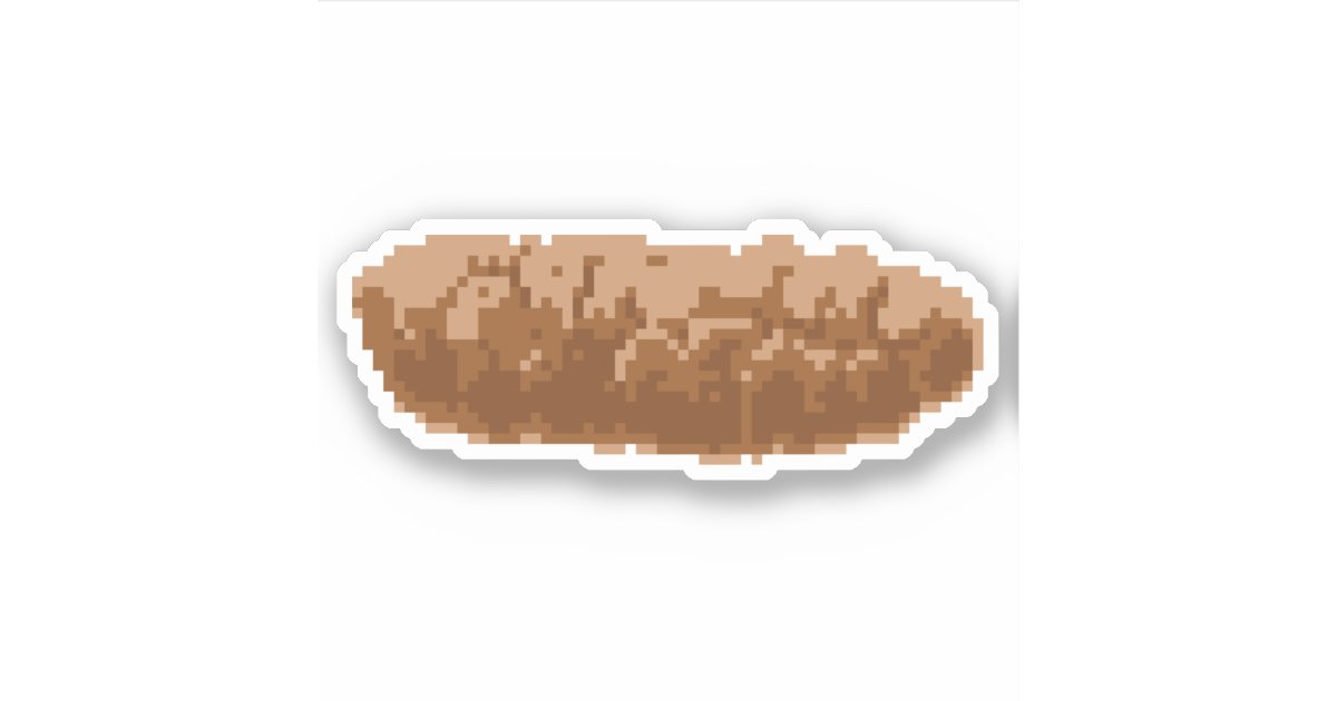 8 Bit Pixel Poop Sticker | Zazzle
