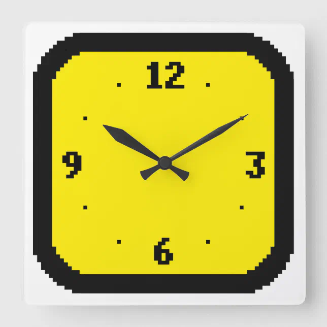 8-bit Pixels Arcade (Any Color) Wall Clock | Zazzle
