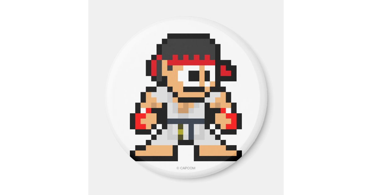 8-Bit Ryu Magnet | Zazzle