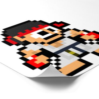 8-Bit Ryu Poster | Zazzle