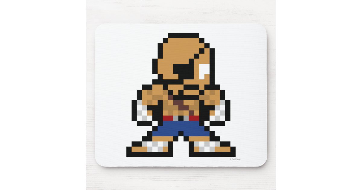 8-Bit Sagat Mouse Pad | Zazzle