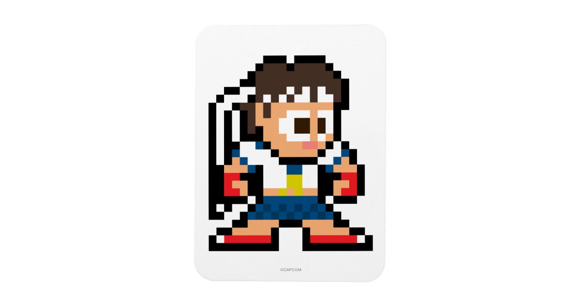 8-Bit Sakura Magnet | Zazzle