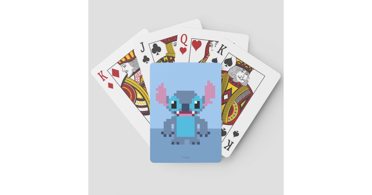 8-Bit Stitch Playing Cards | Zazzle