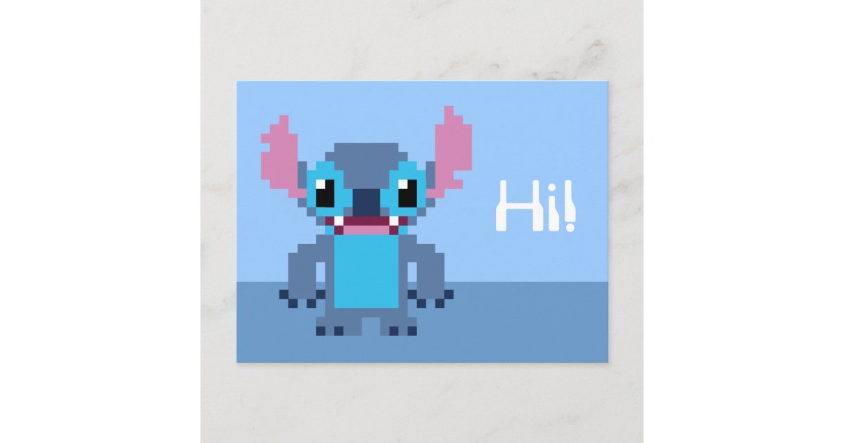 8-Bit Stitch Postcard | Zazzle