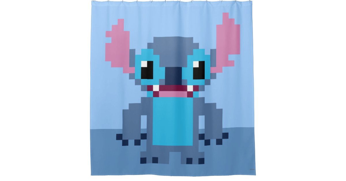 8-Bit Stitch Shower Curtain | Zazzle