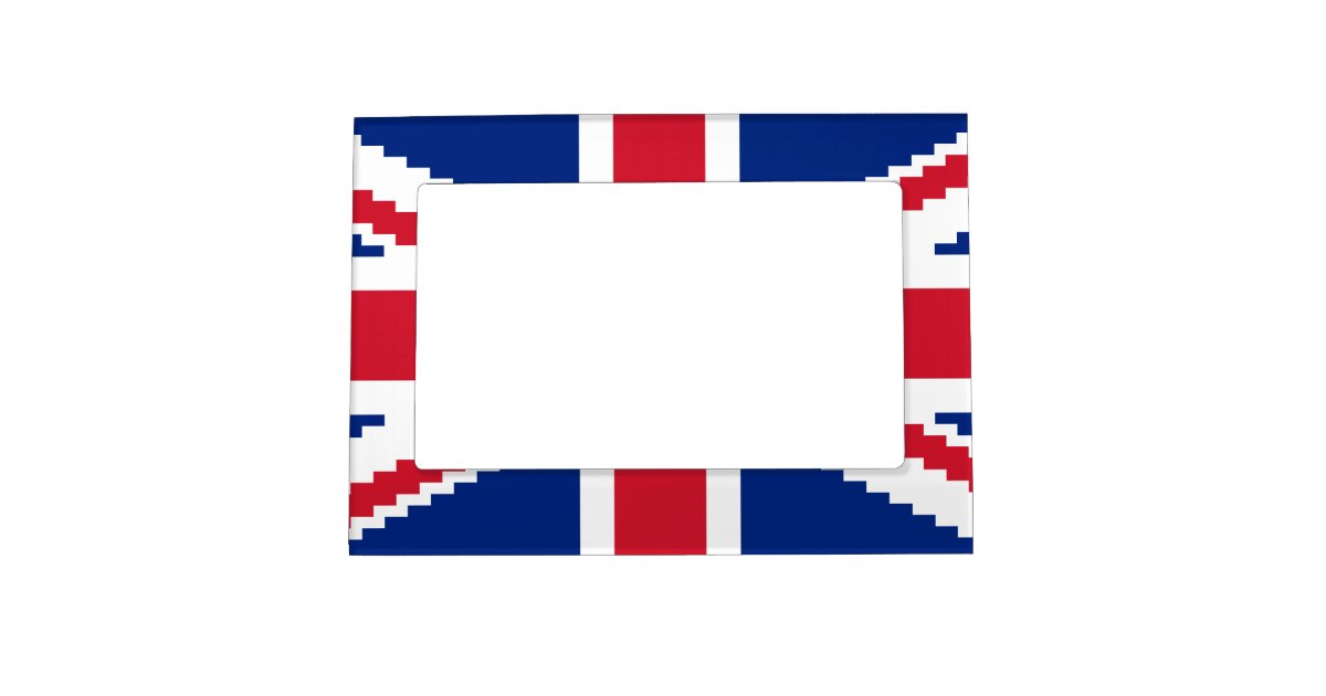8 Bit Union Pixel Jack Magnetic Photo Frame | Zazzle