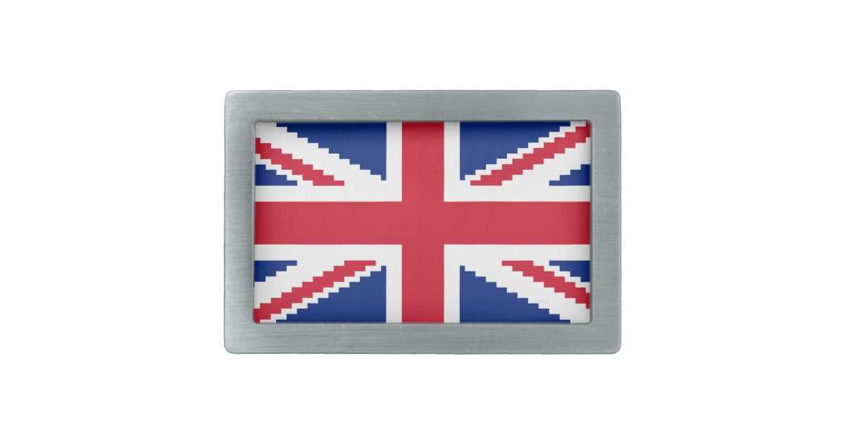 8 Bit Union Pixel Jack Rectangular Belt Buckle | Zazzle