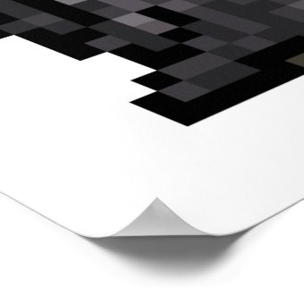 8-Bit Wizard Spell Casting Pixel Art Poster | Zazzle