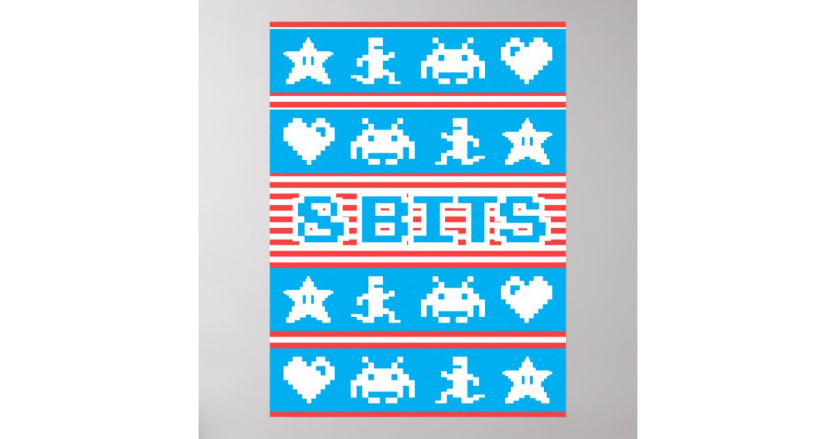 8 Bits Design, Arcade Video Game Poster | Zazzle