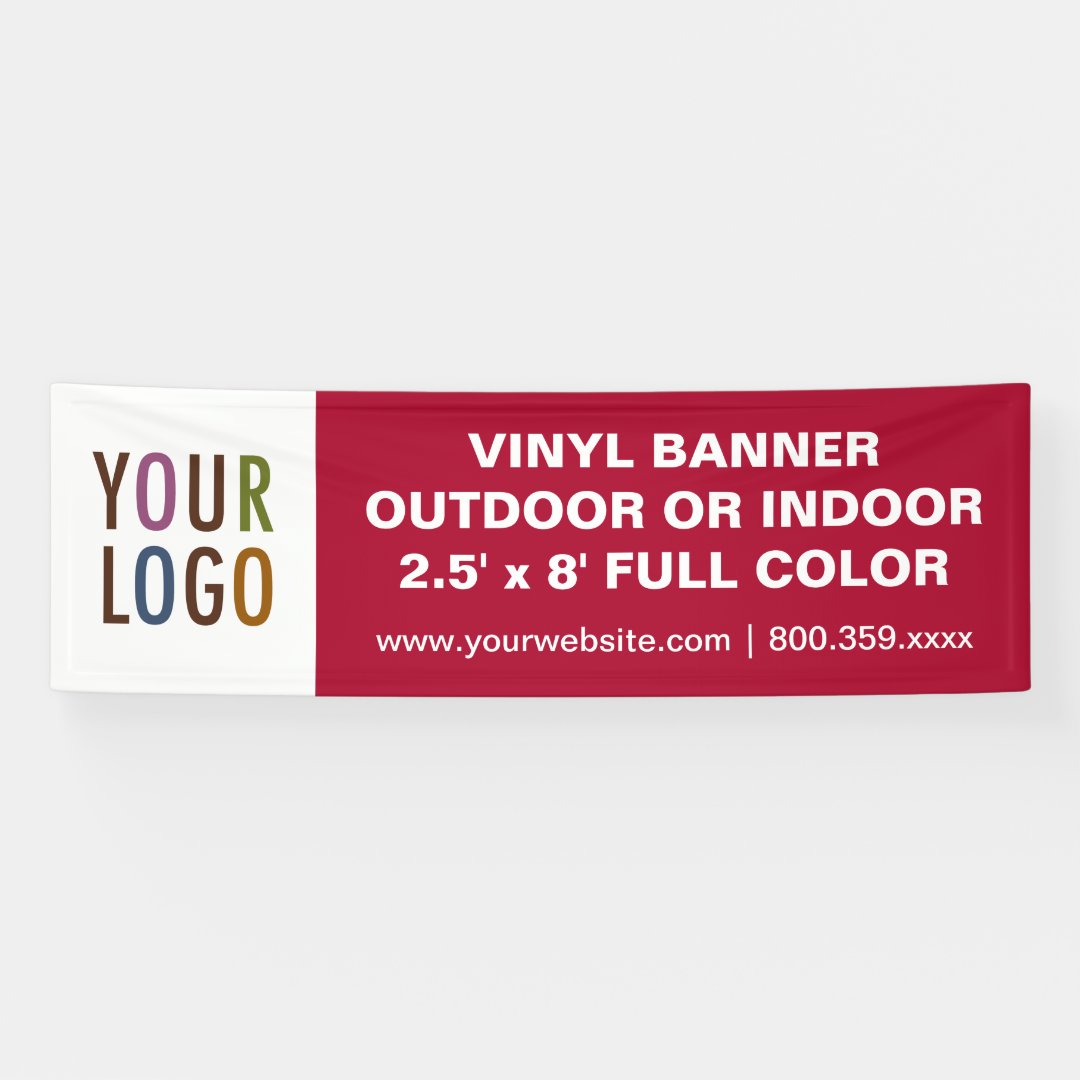 8' Large Custom Vinyl Banner Outdoor or Indoor | Zazzle