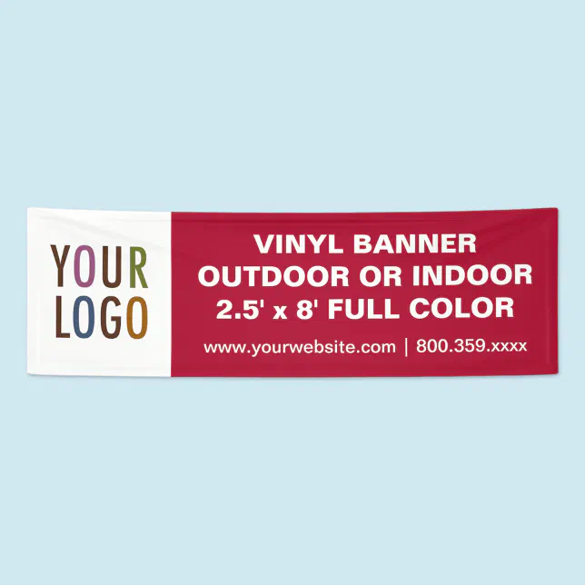 8' Large Custom Vinyl Banner Outdoor or Indoor | Zazzle