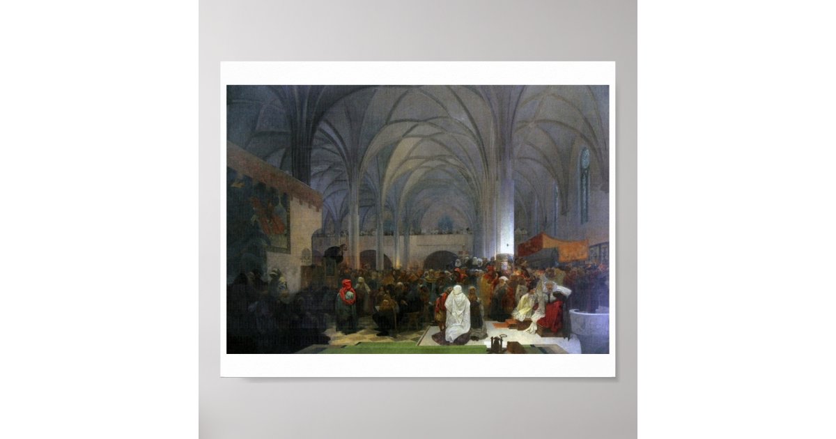 #8 Master Jan Hus Preaching at Bethlehem Chapel Poster | Zazzle