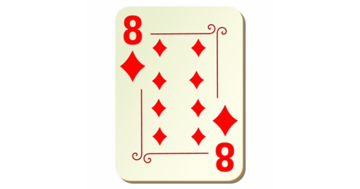 8 of Diamonds Playing Card Statuette | Zazzle