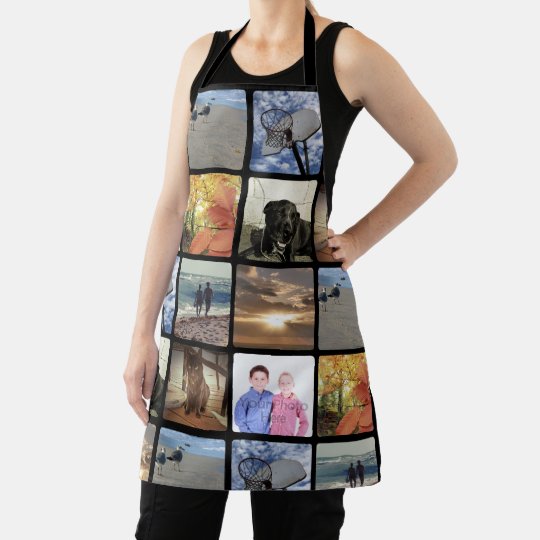 8 Photo Collage Full Color Keepsake Gift Apron | Zazzle