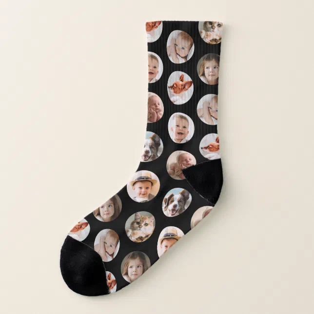 8-Photo Collage Socks | Zazzle