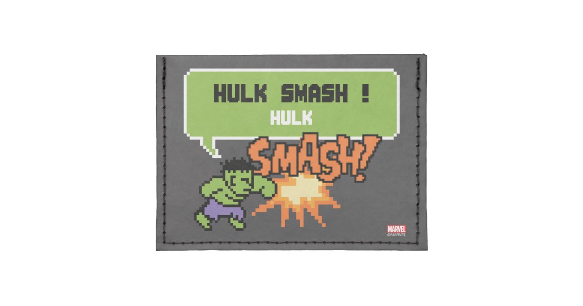 8Bit Hulk Attack - Hulk Smash! Card Wallet | Zazzle