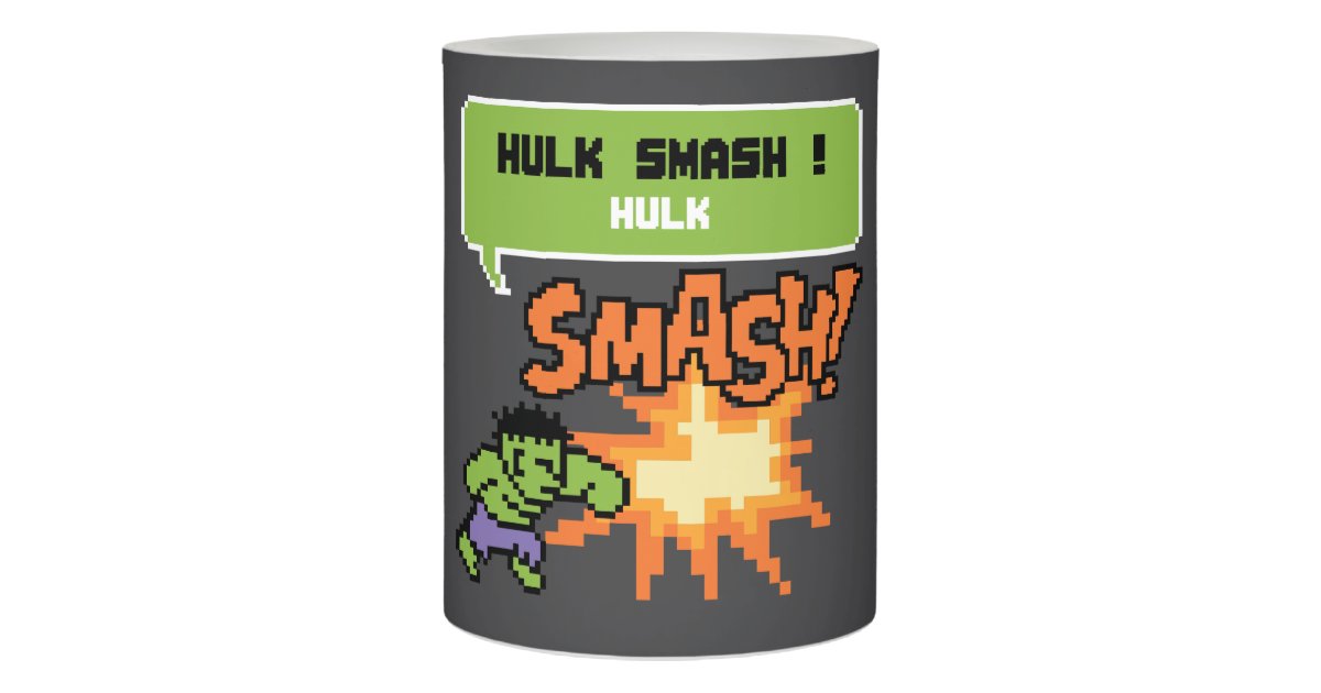 8Bit Hulk Attack - Hulk Smash! Flameless Candle | Zazzle