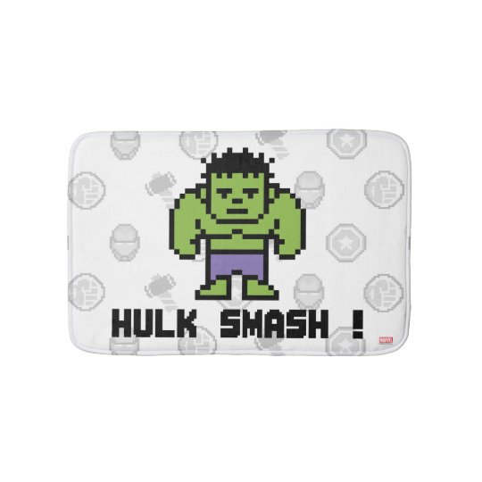 8Bit Hulk - Hulk Smash! Bathroom Mat | Zazzle.com