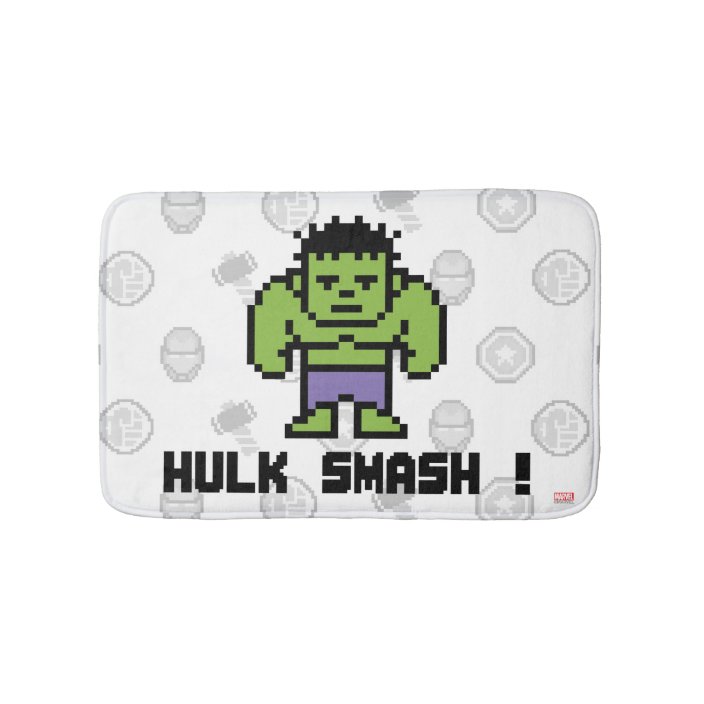 8Bit Hulk - Hulk Smash! Bathroom Mat | Zazzle.com
