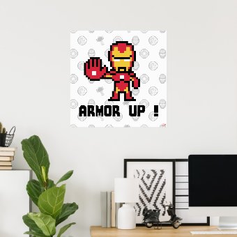 8Bit Iron Man - Armor Up! Poster | Zazzle