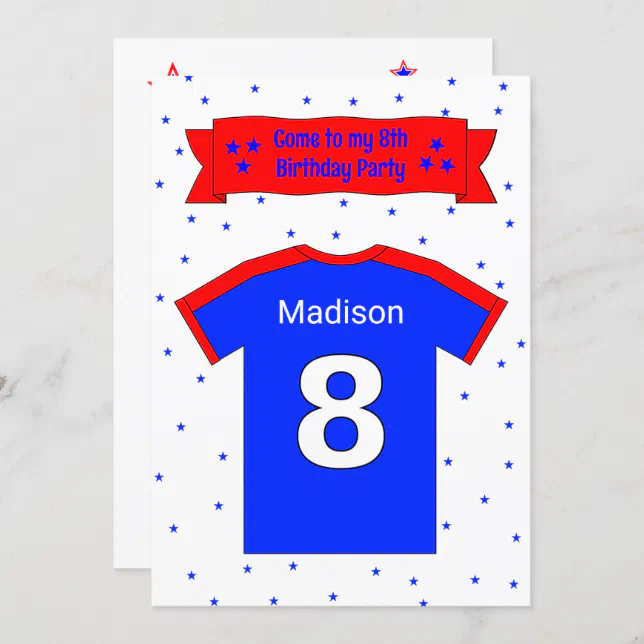 8th birthday personalized party invitation | Zazzle