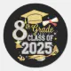 8th Grade Class Of 2025 Graduate Graduation Classic Round Sticker | Zazzle