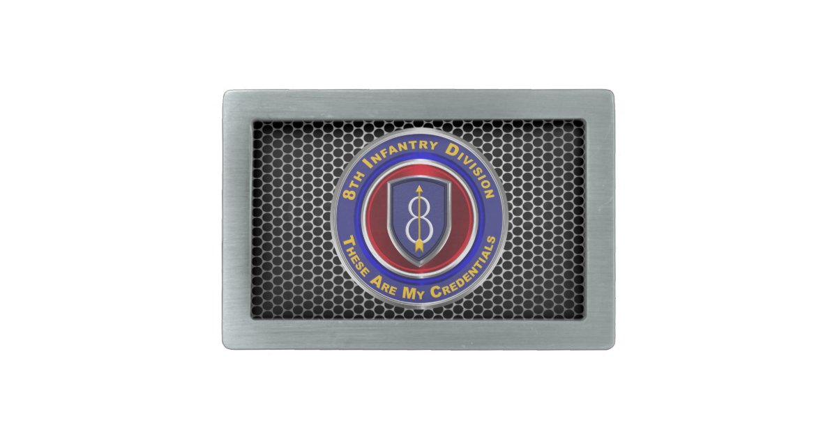 8th Infantry Division Belt Buckle | Zazzle