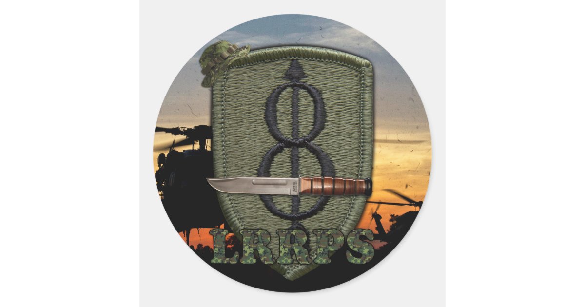8th infantry division lrrps lrrp vietnam war patch classic round ...
