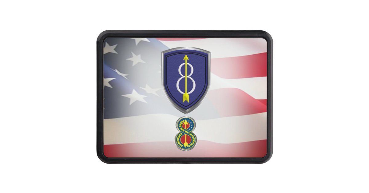 8th Infantry Division “Pathfinder” Patch & Insigni Hitch Cover | Zazzle