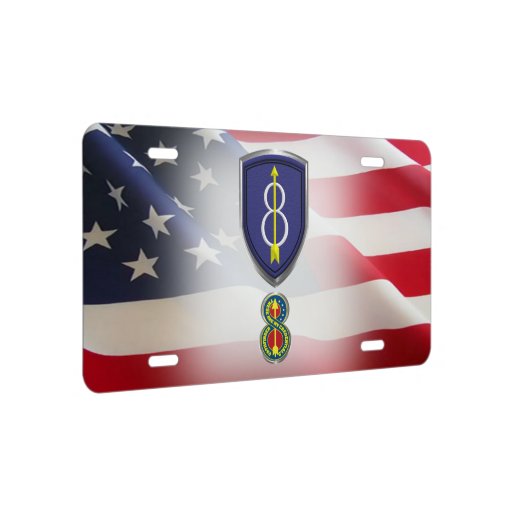 8th Infantry Division “Pathfinder” Patch Insigni License Plate | Zazzle