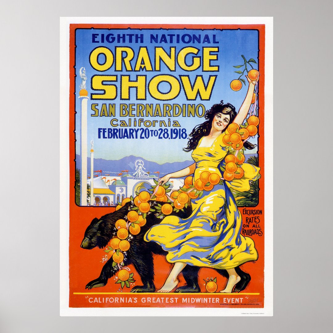 8th National Orange Show 1918 Poster | Zazzle