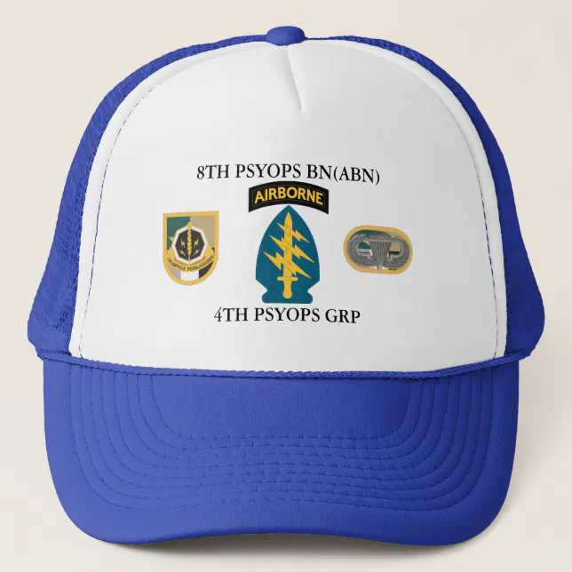 8TH PSYOPS BN(ABN) 4TH PSYOPS GROUP TRUCKER HAT | Zazzle