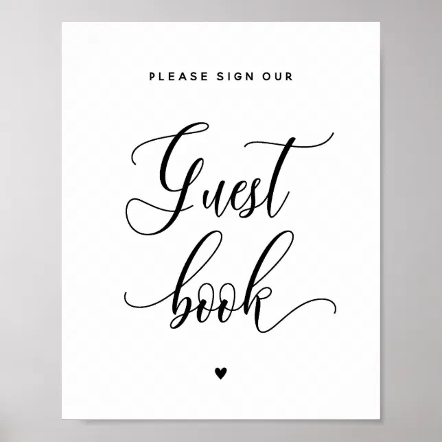 8x10" Guest Book Sign | Zazzle