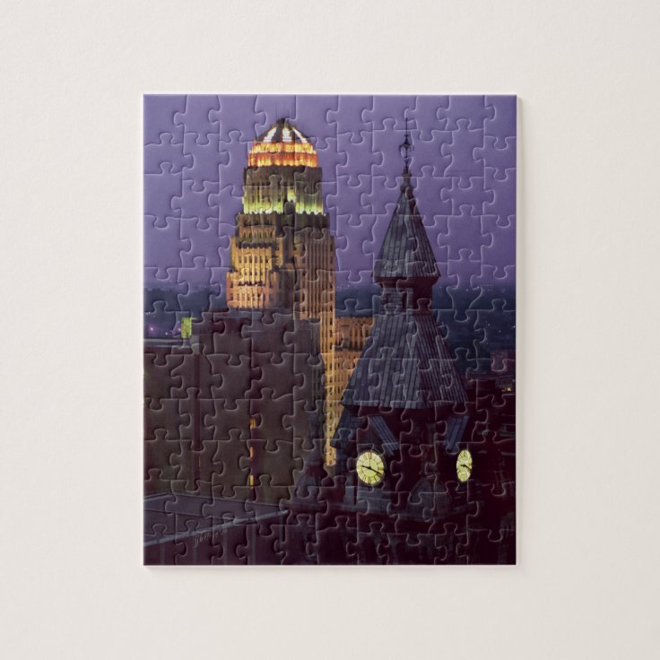 8x10 Photo Puzzle Gift Box Erie County City Halls | Zazzle