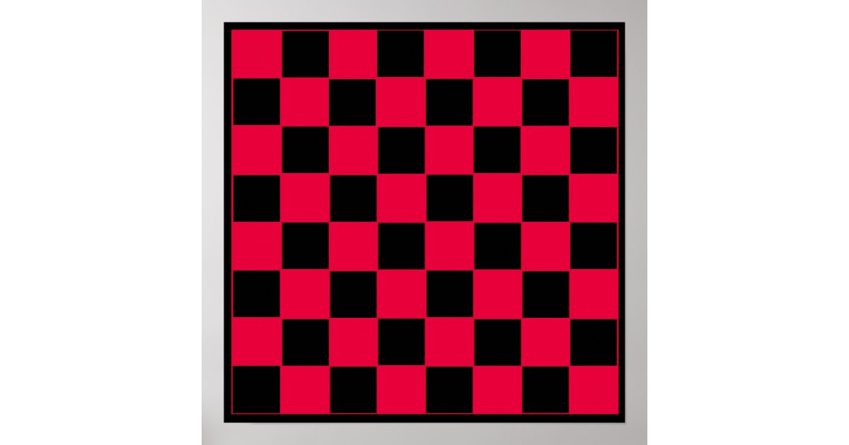 8x8 Checkers TAG Board (1-1/4" fridge magnets) Poster | Zazzle