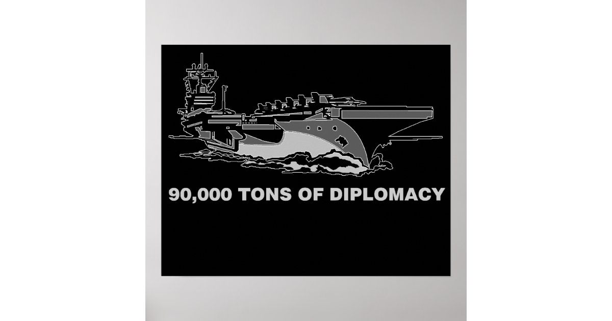 90,000 Tons of Diplomacy: Navigating Global Relati Poster | Zazzle