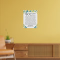 90 reasons why we love you birthday gift yellow poster | Zazzle
