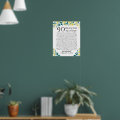 90 reasons why we love you birthday gift yellow poster | Zazzle