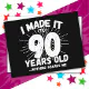 90 Year Old Sarcastic Meme Funny 90th Birthday Postcard | Zazzle