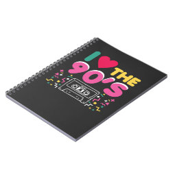 90er Outfit I Love the 90s Retro Oldschool Notebook | Zazzle