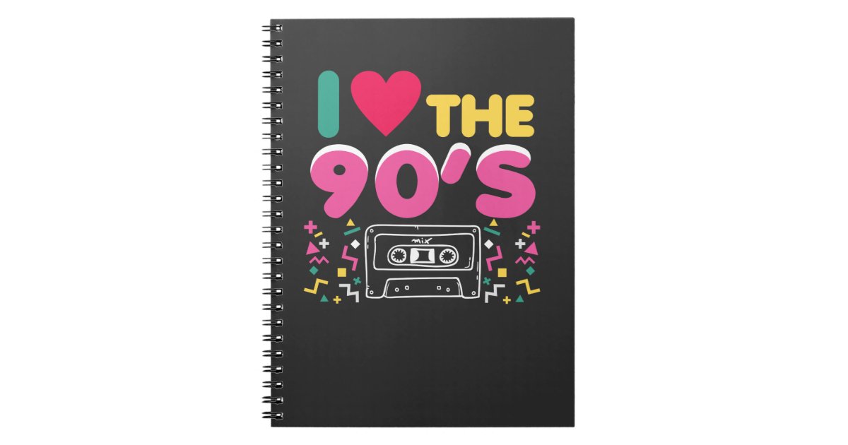 90er Outfit I Love the 90s Retro Oldschool Notebook | Zazzle